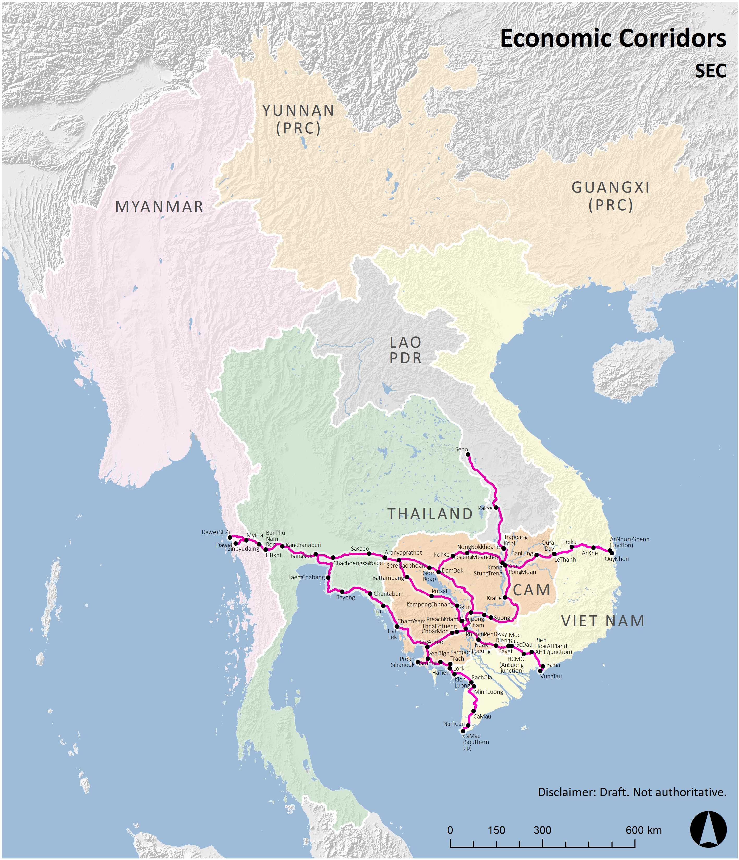Gms Economic Corridors Southern Economic Corridor Sec Greater